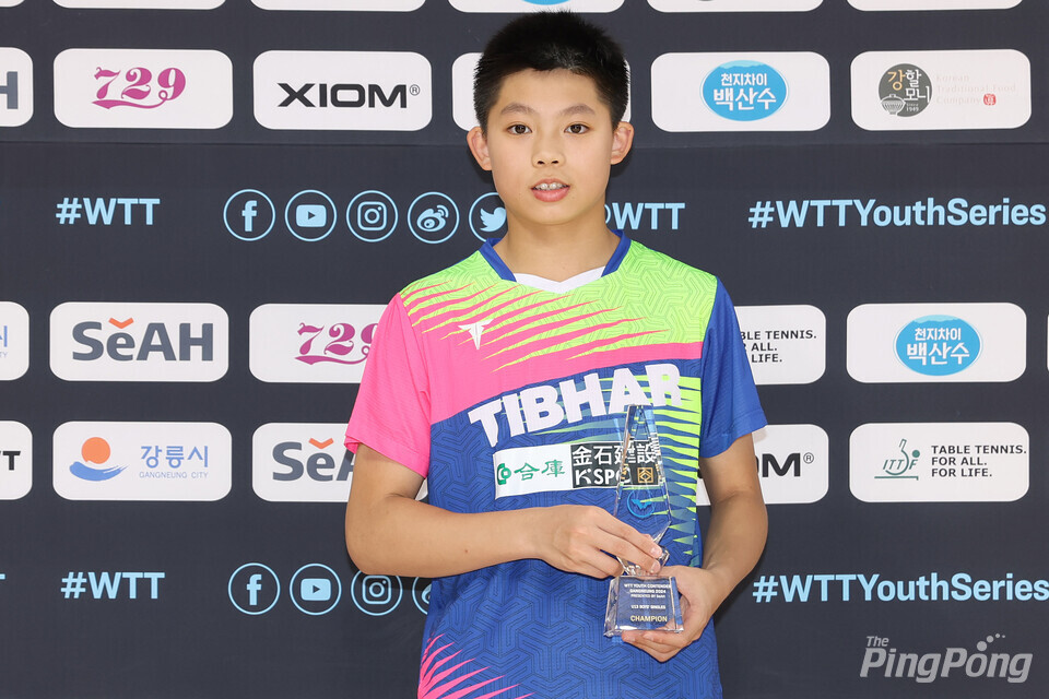 [포토] 한국 3위만 둘! WTT 유스컨텐더 강릉 U13 남자단식 입상자들