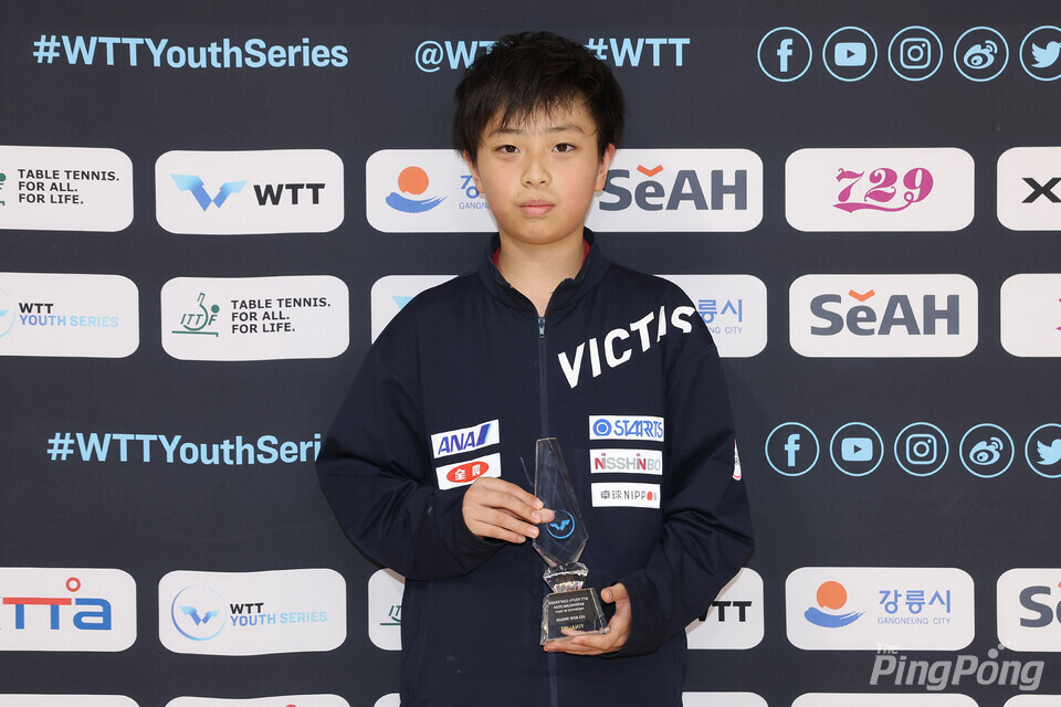 [포토] 한국 3위만 둘! WTT 유스컨텐더 강릉 U13 남자단식 입상자들